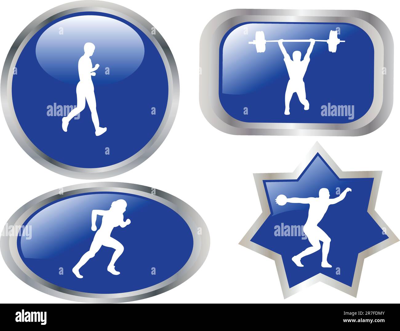 athletics buttons - vector Stock Vector Image & Art - Alamy