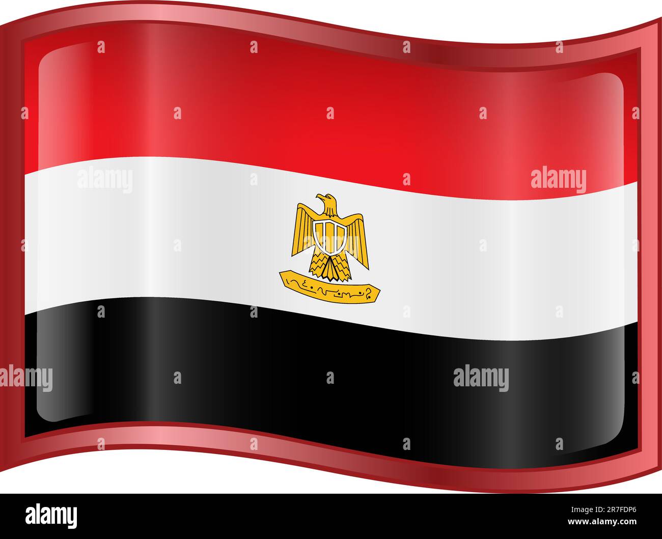 Egypt Flag icon, isolated on white background Stock Vector Image & Art ...