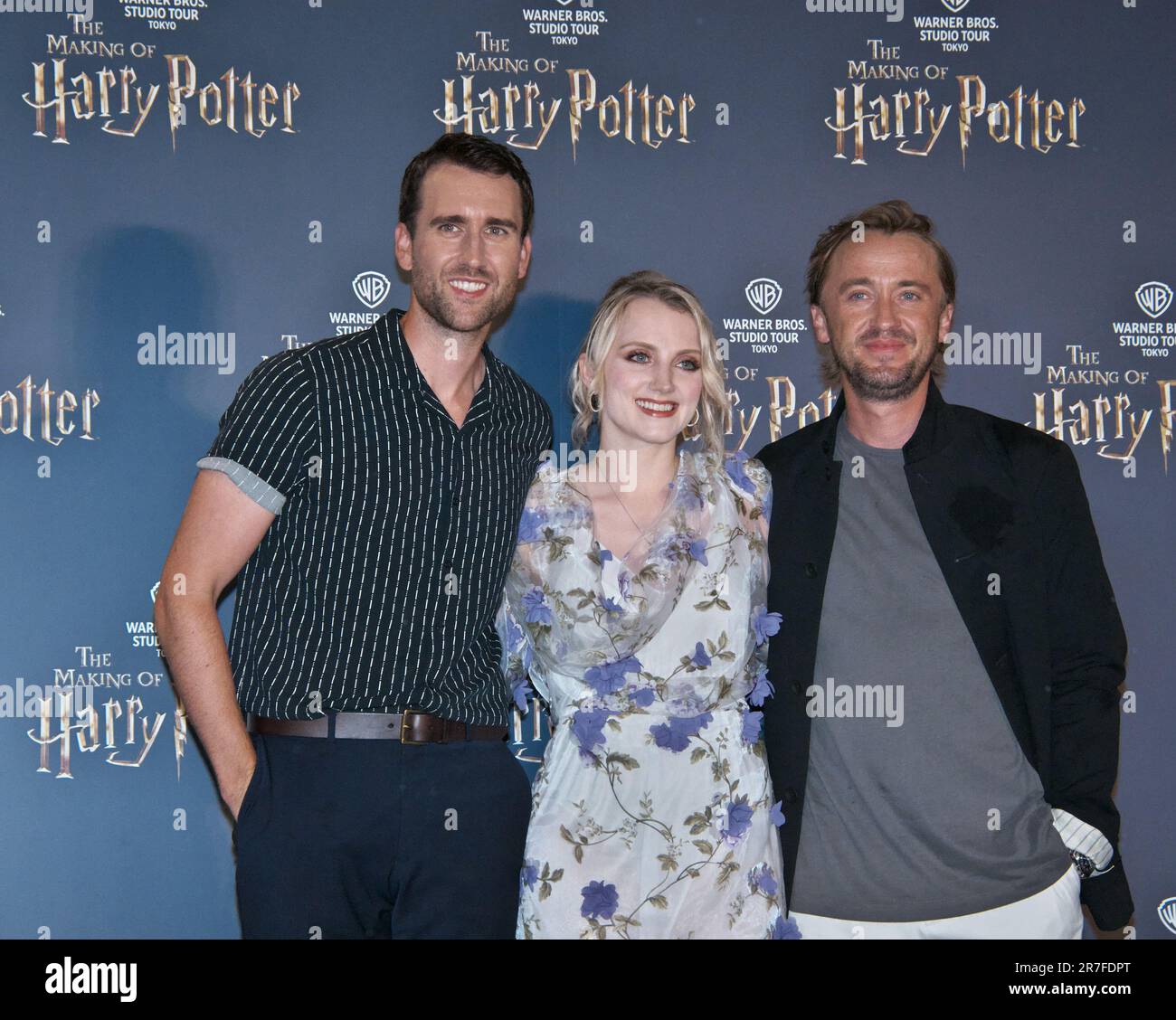 Tokyo, Japan. 15th June, 2023. (L-R) Actors Matthew Lewis, Evanna Lynch ...