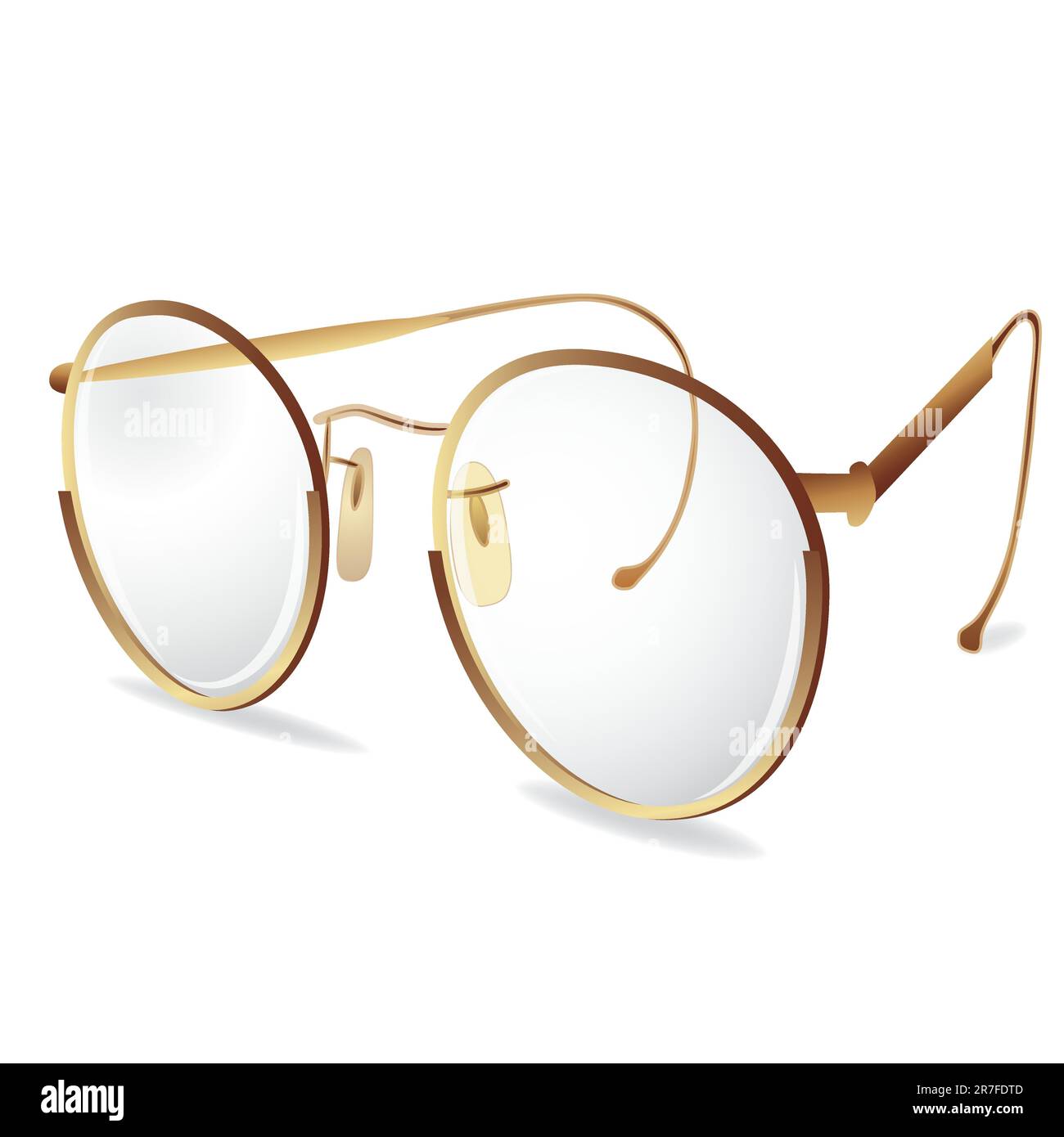 Gold rimmed glasses Stock Vector Images - Alamy