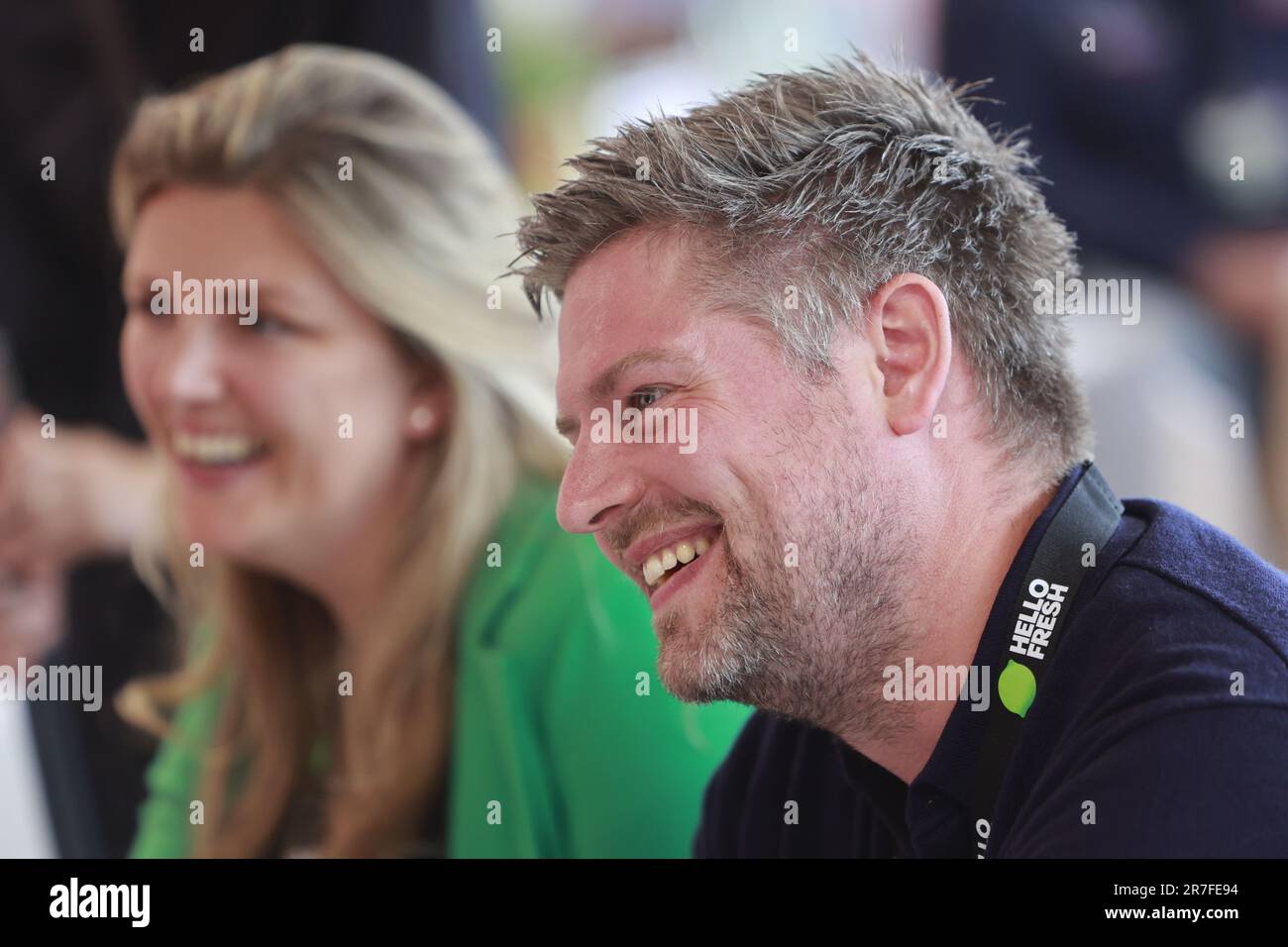 Barleben, Germany. 15th June, 2023. HelloFresh founder Thomas Griesel ...