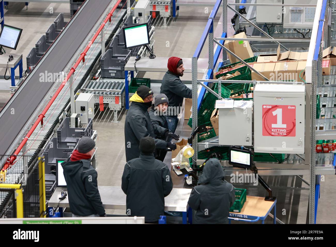 Barleben, Germany. 15th June, 2023. View of HelloFresh's shipping hall ...