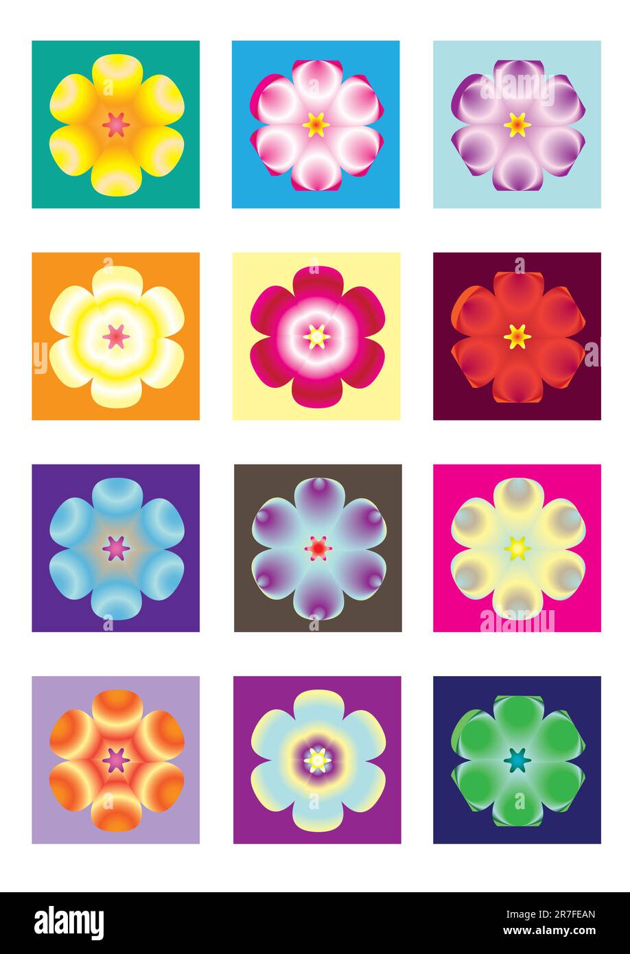 Simple flower image Cut Out Stock Images & Pictures - Alamy