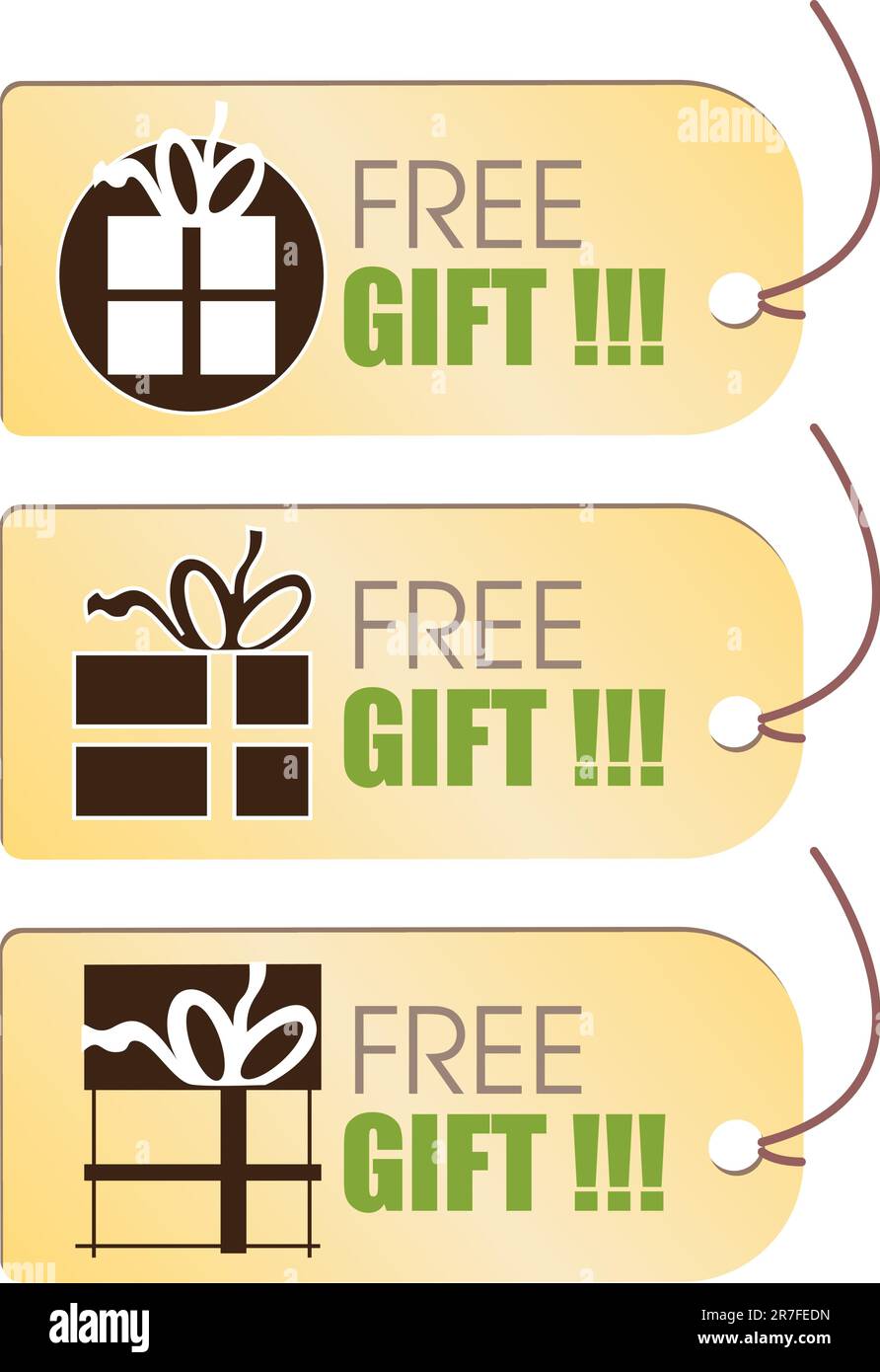 FREE Gift Tag Set Stock Vector Image & Art - Alamy
