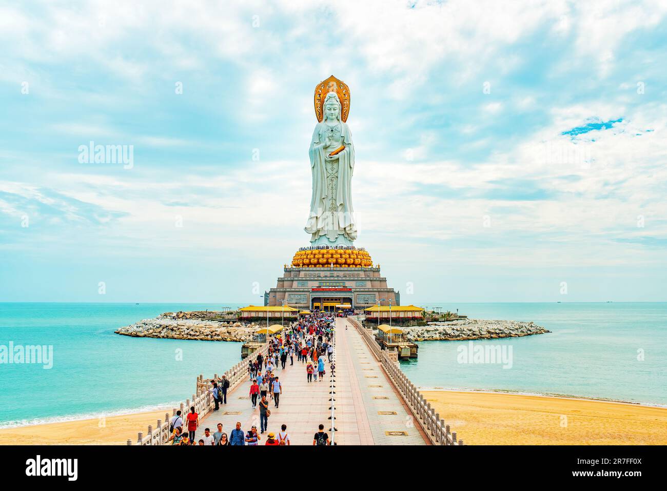 Sanya, Hainan Island, China- November 26, 2018: Statue of the goddess ...