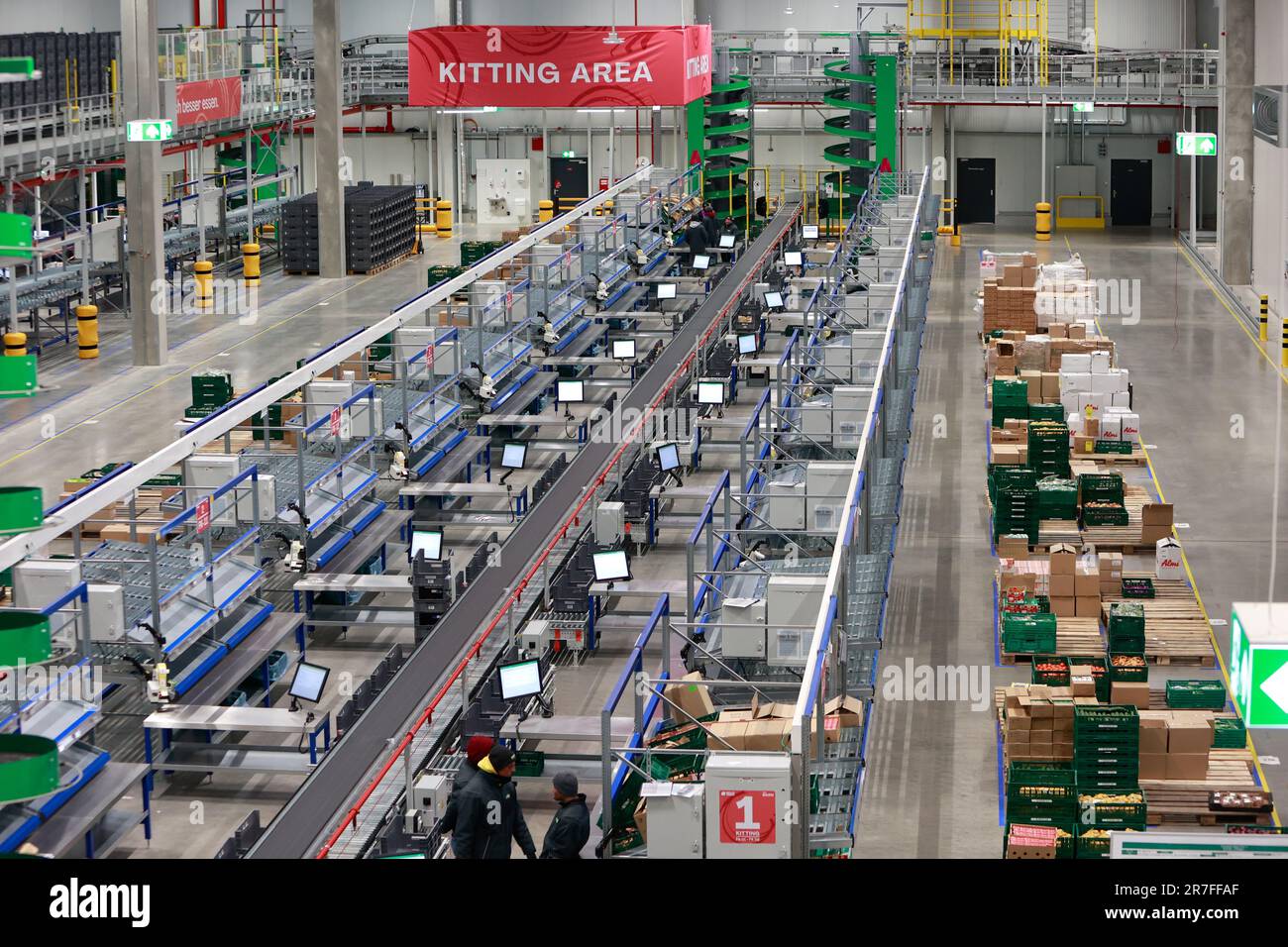 Barleben, Germany. 15th June, 2023. View of HelloFresh's shipping hall ...