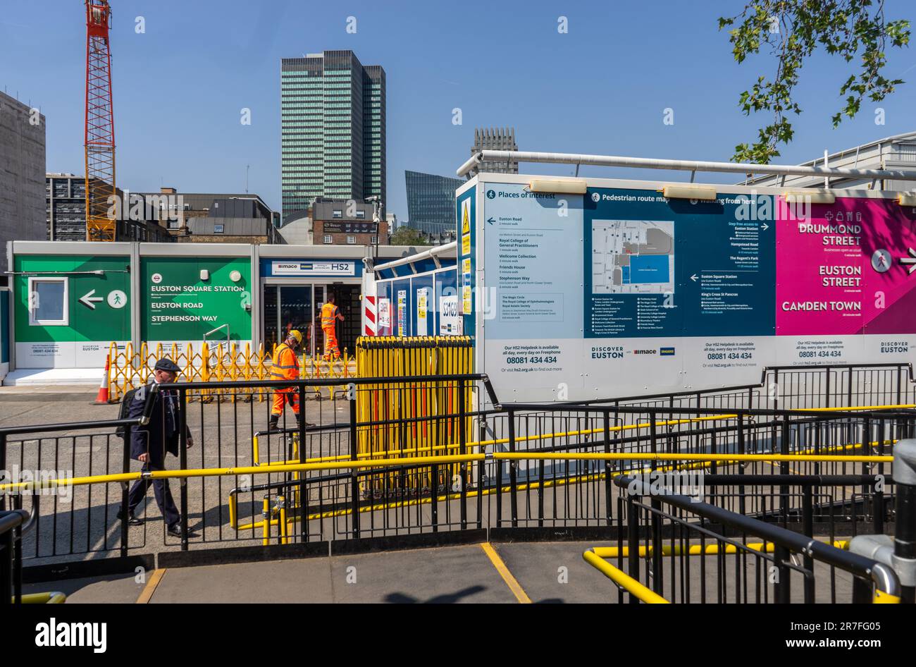 Construction work site of the now interrupted HS2 fast link rail at ...