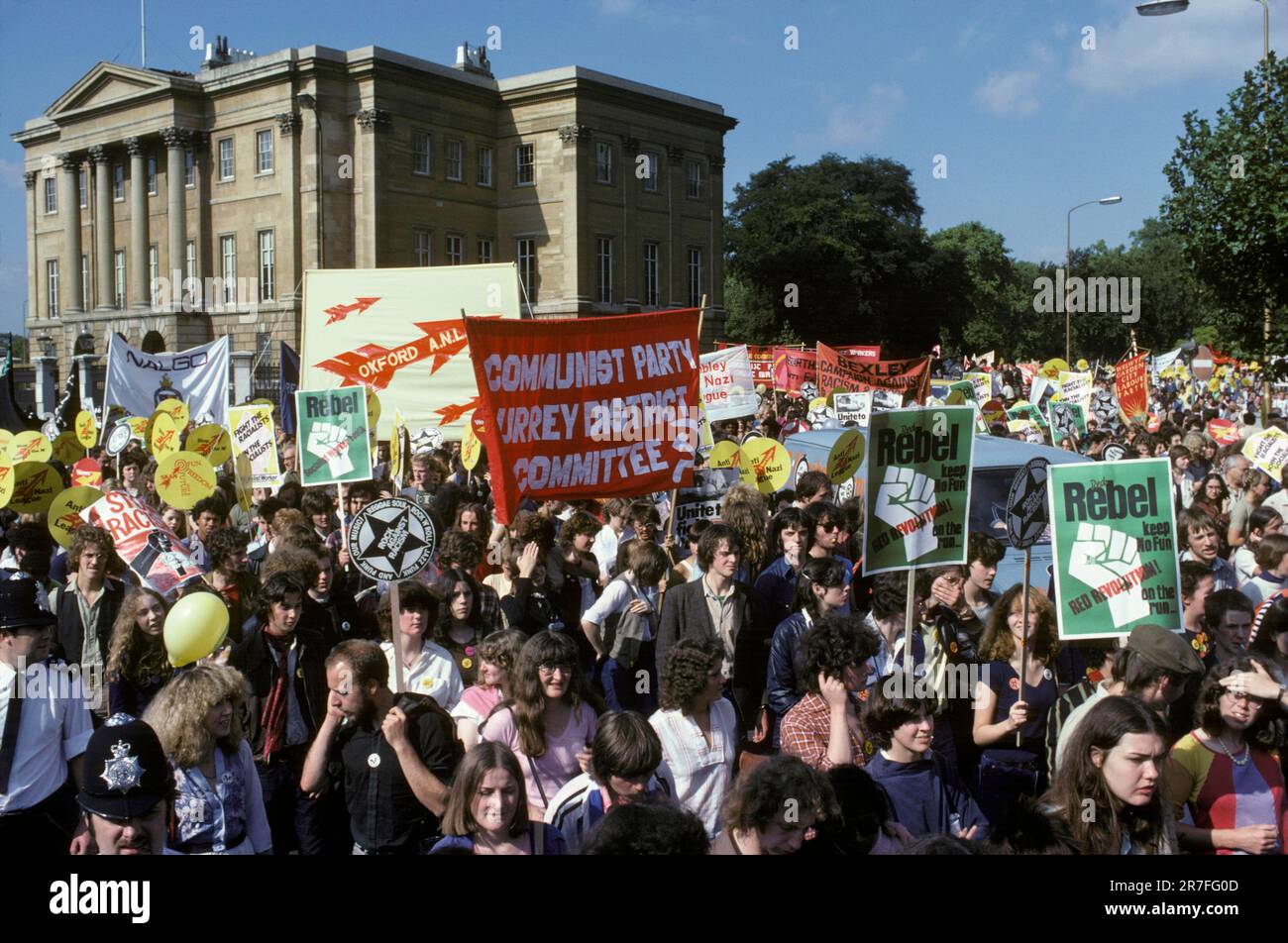 Rock Against Racism 1970s London, England 1978. Teenagers and young ...