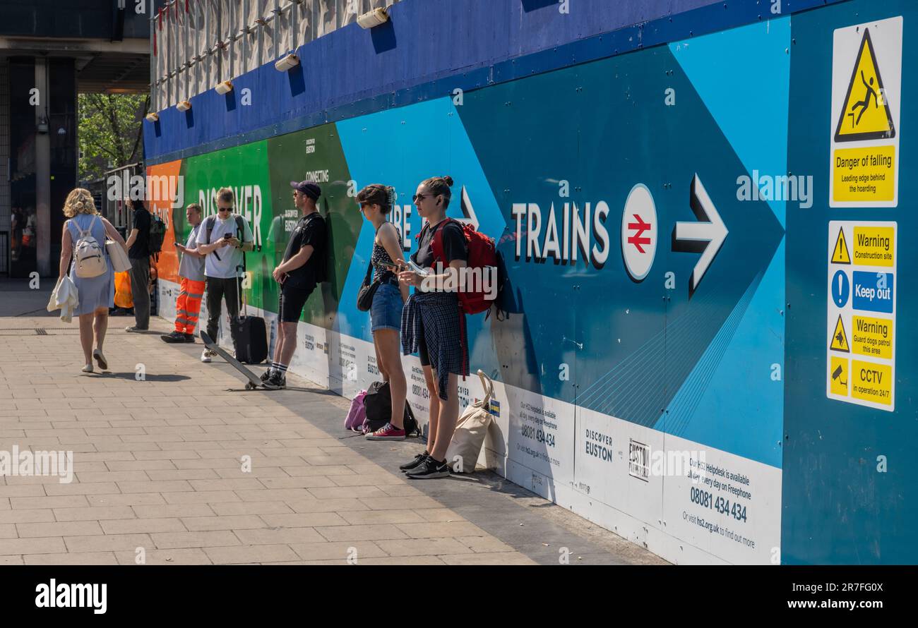 Construction work site of the now interrupted HS2 fast link rail at ...