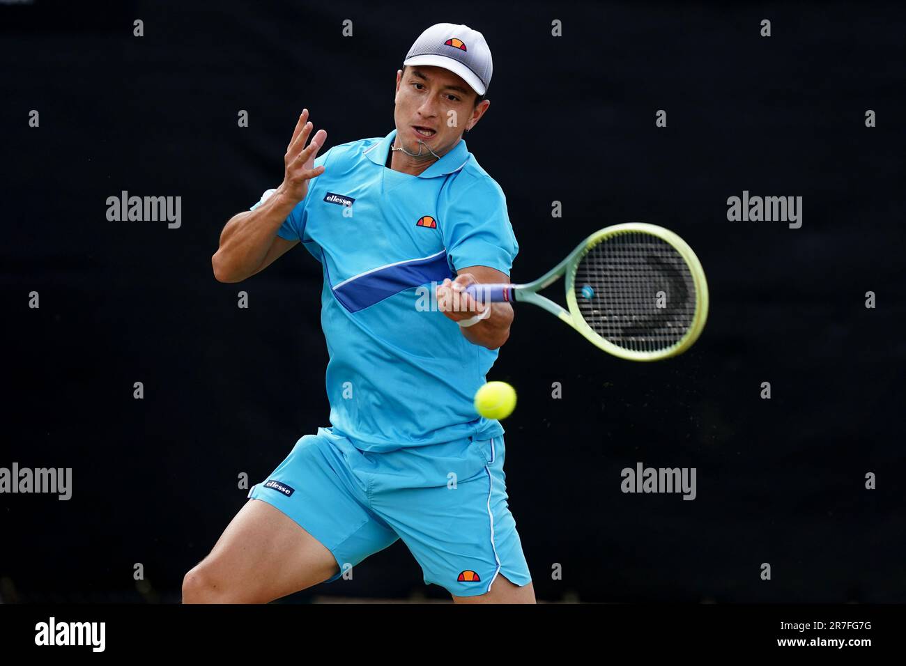 Ryan Peniston in action against Dominic Stephan Stricker (not pictured ...