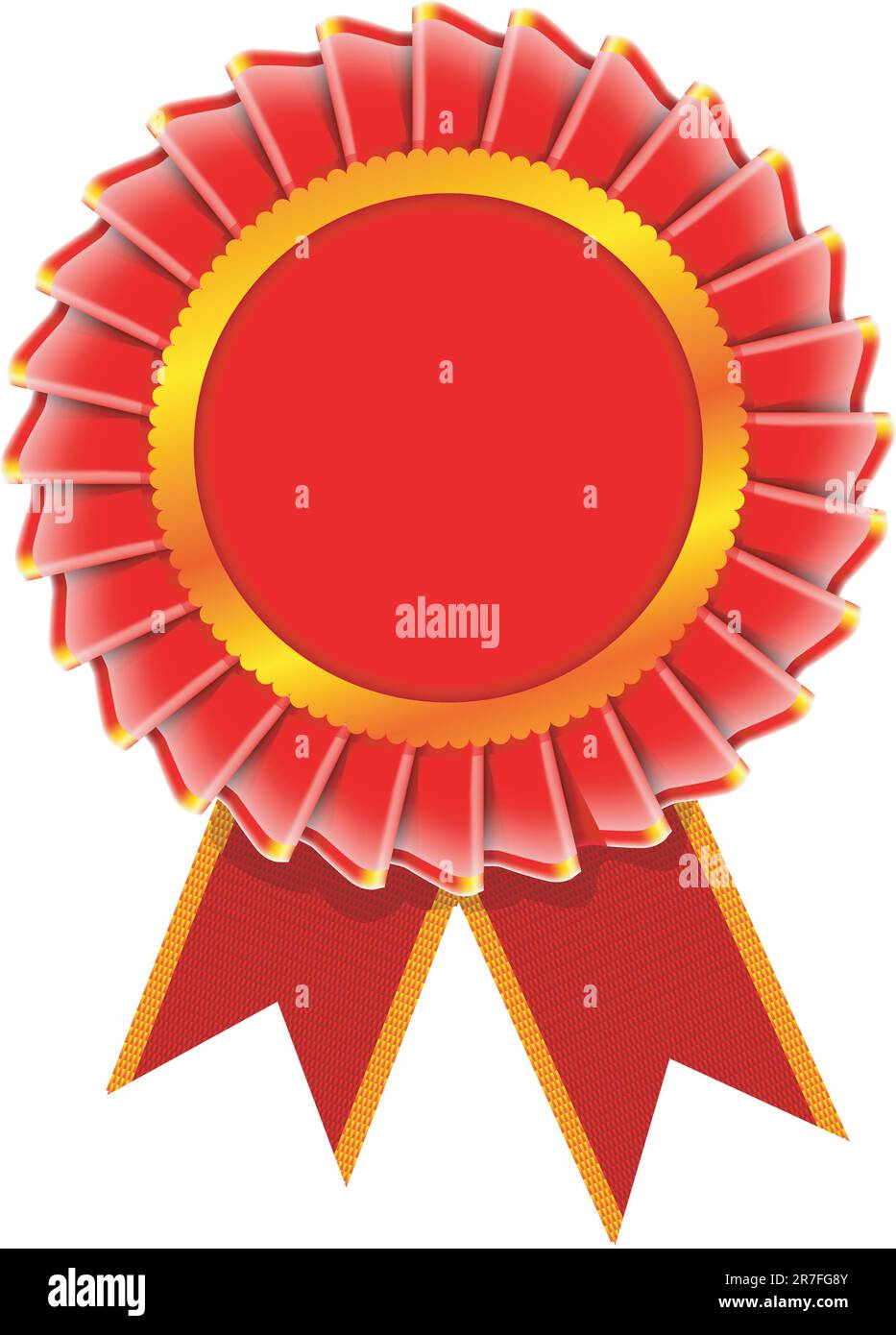 Vector realistic illustration of award rosette isolated on white ...
