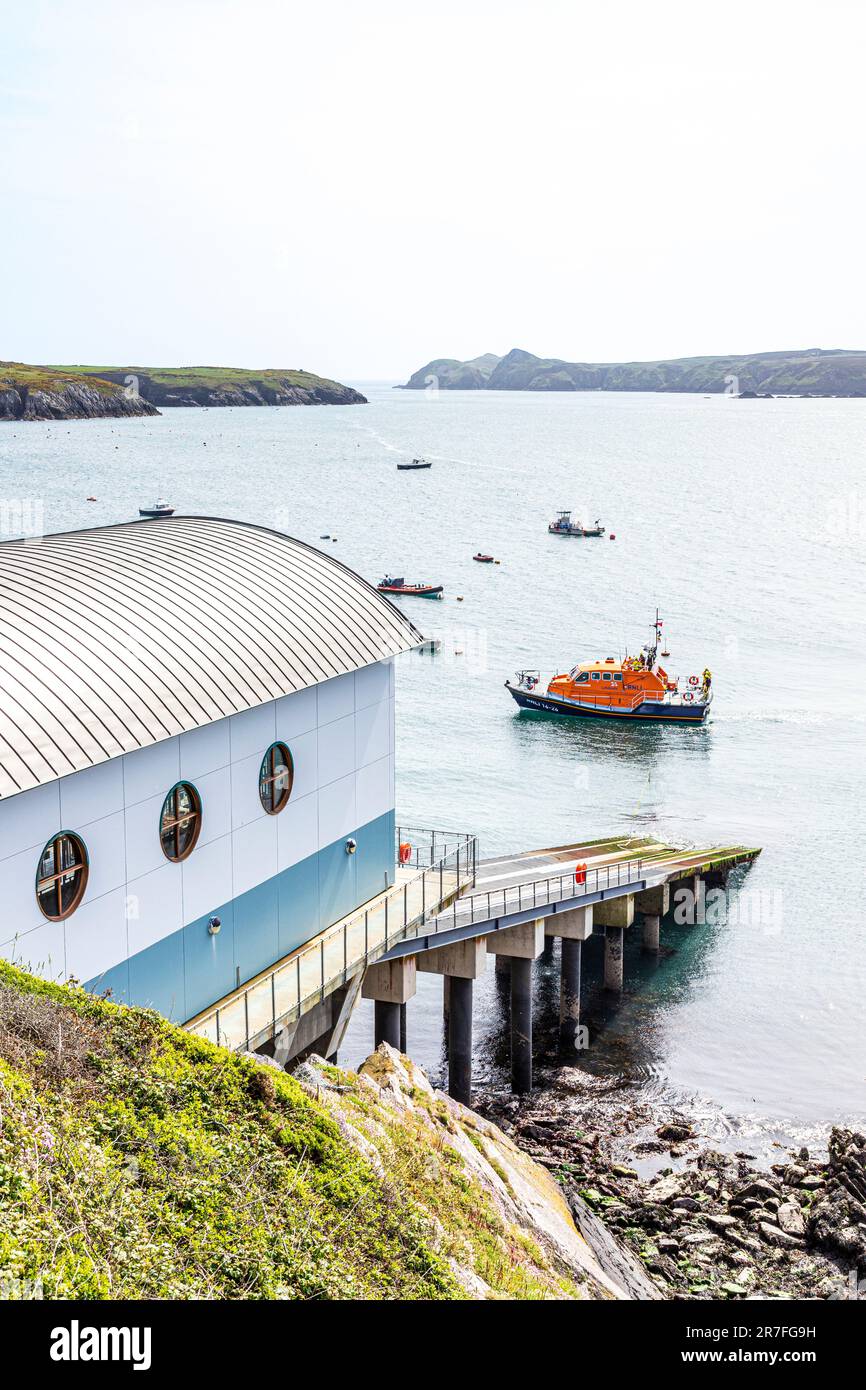 The Tamar class lifeboat RNLB Norah Wortley returning after an exercise ...