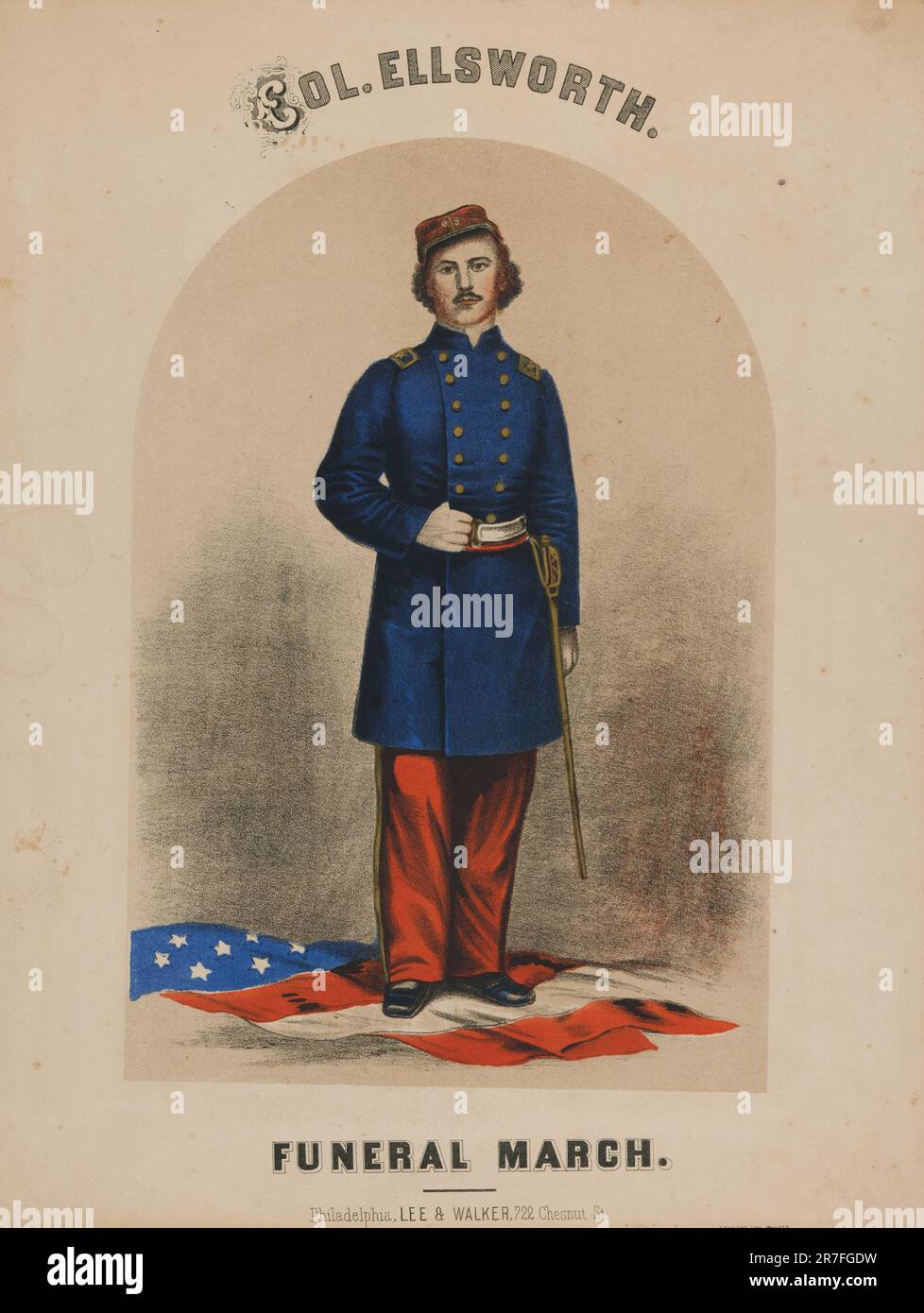 Elmer Ellsworth 1861 Stock Photo - Alamy