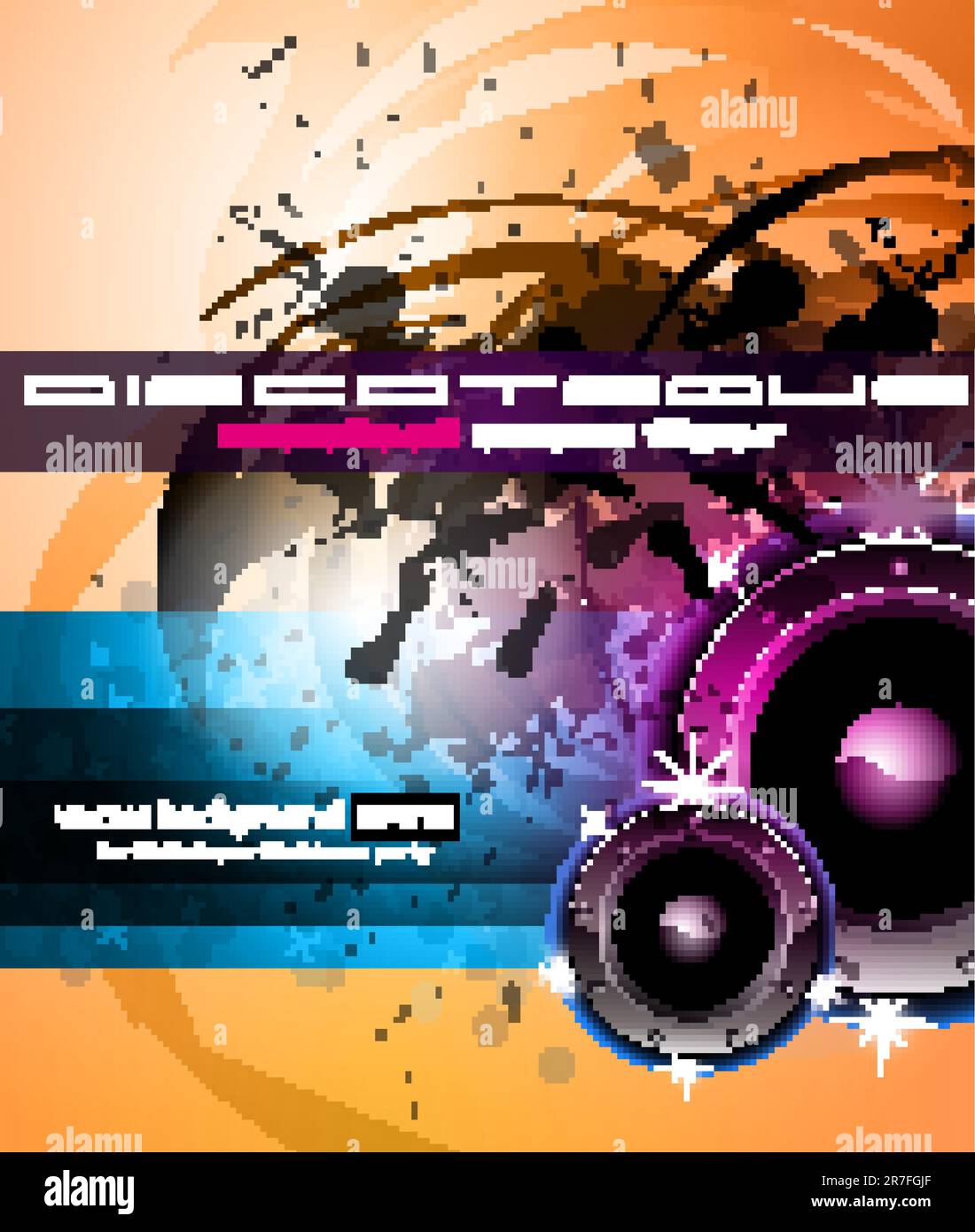 Abstract Grunge Rainbow Disco Background for Posters or Flyers Stock ...