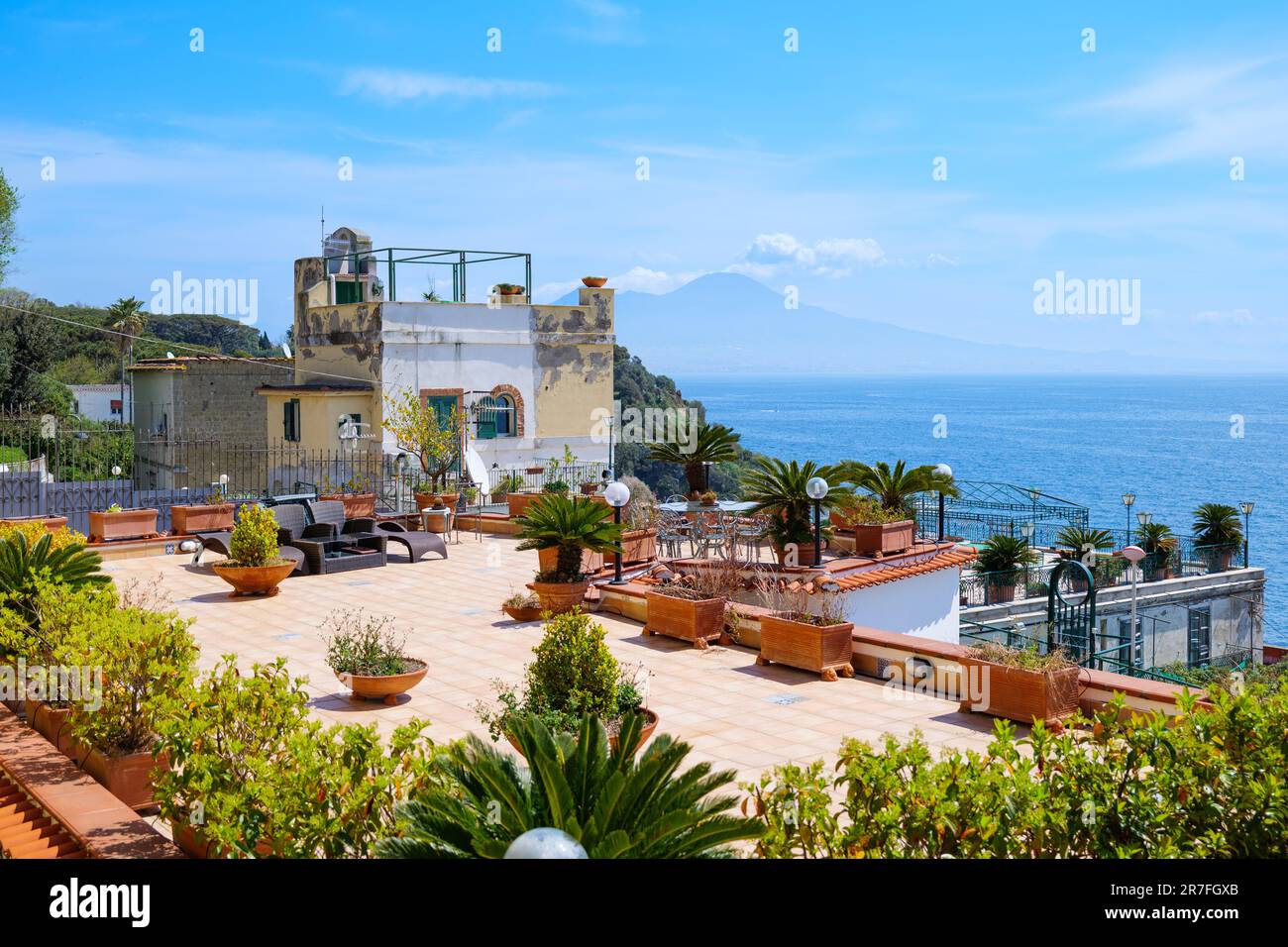 Naples, Italy. View from Marechiaro Posillipo, on the Gulf of Naples ...