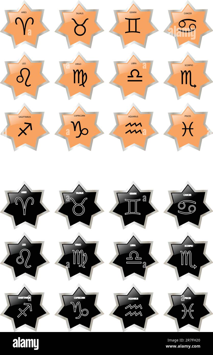zodiac button collection - vector Stock Vector Image & Art - Alamy