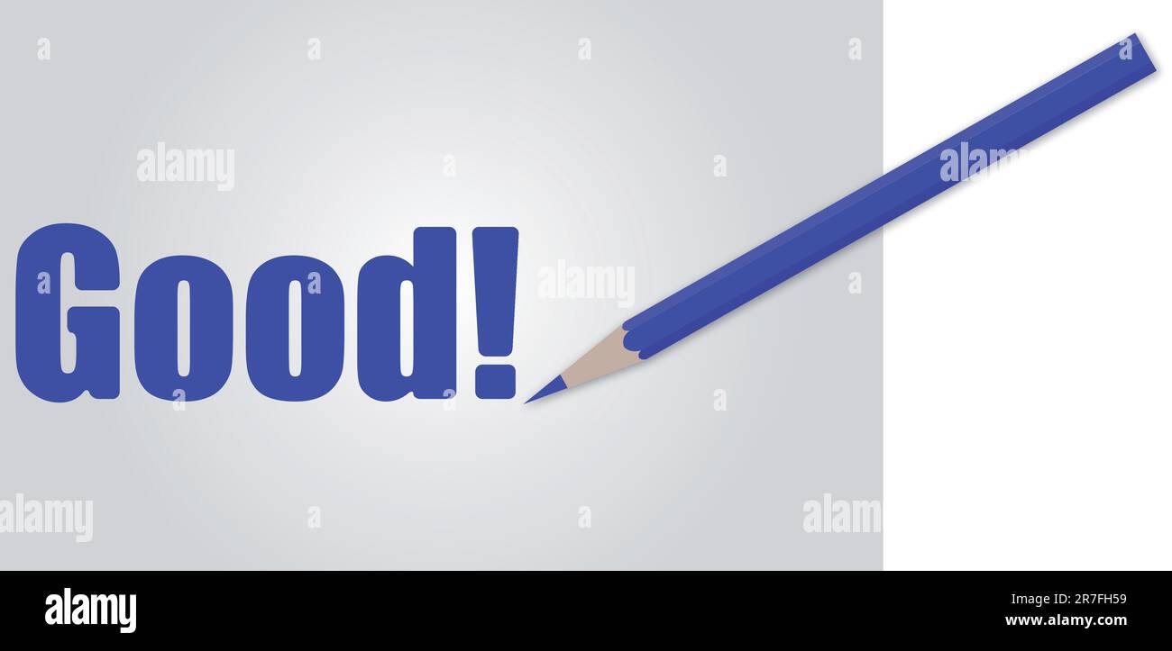 Good write with blue pen Stock Vector Image & Art - Alamy