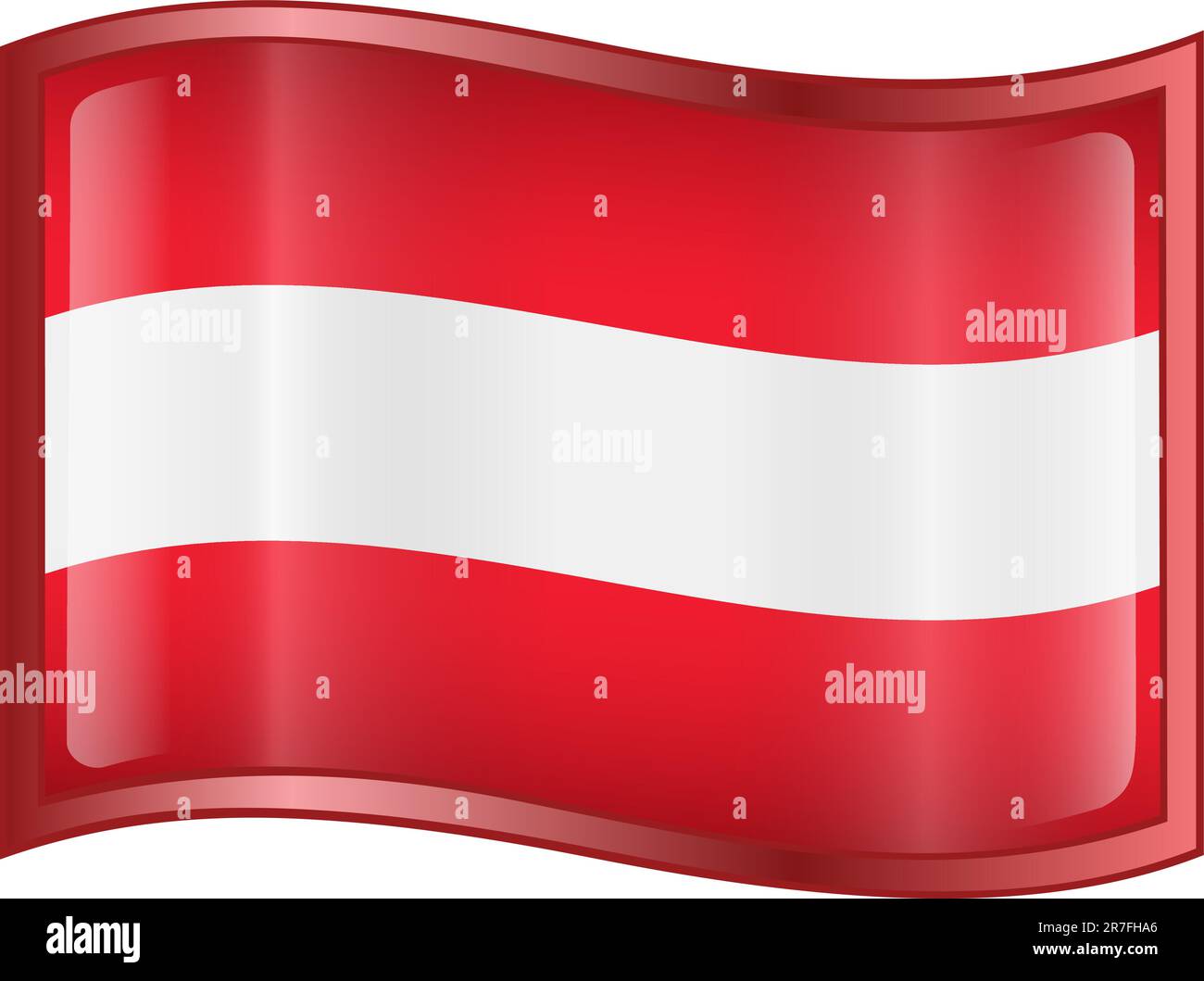 Austrian Flag icon, isolated on white background Stock Vector Image ...