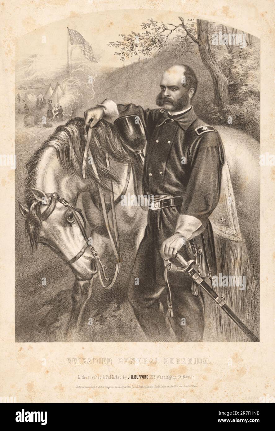 Ambrose Everett Burnside 1861 Stock Photo - Alamy