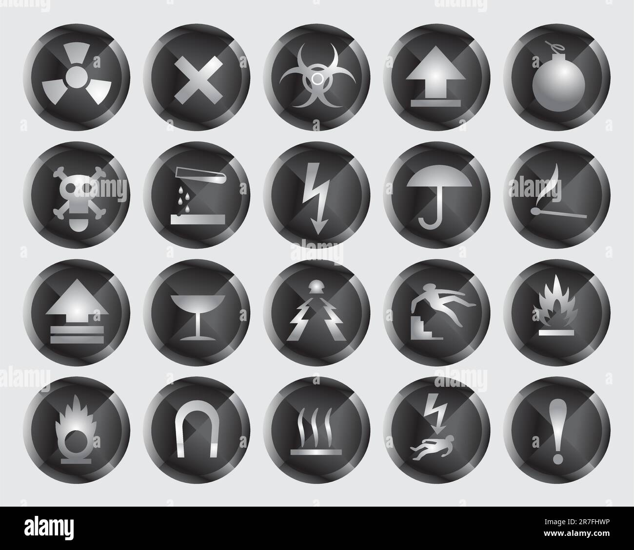 danger signs and icons - vector icon set Stock Vector Image & Art - Alamy