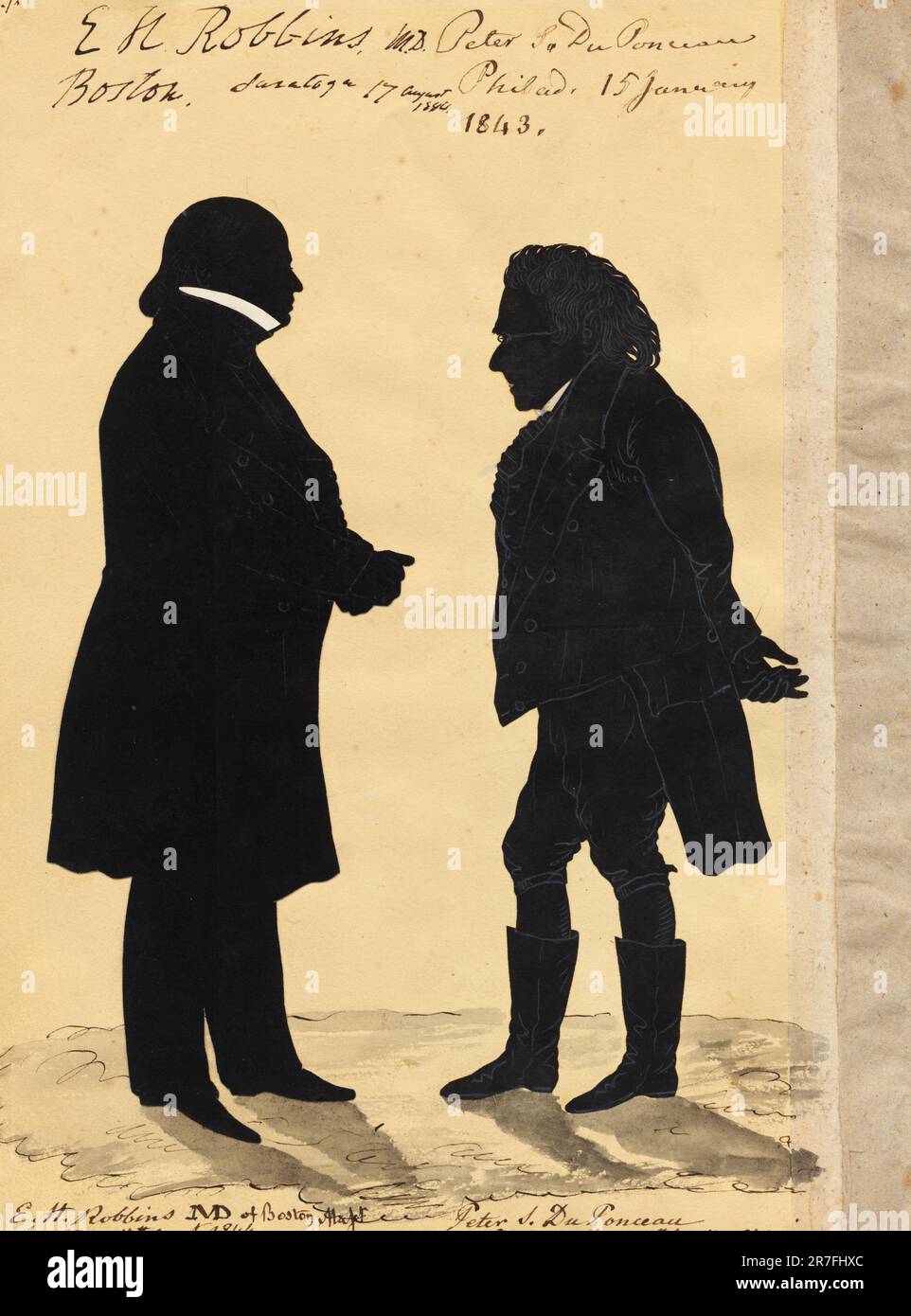 Edward Robbins and Peter Du Ponceau 1843 Stock Photo - Alamy