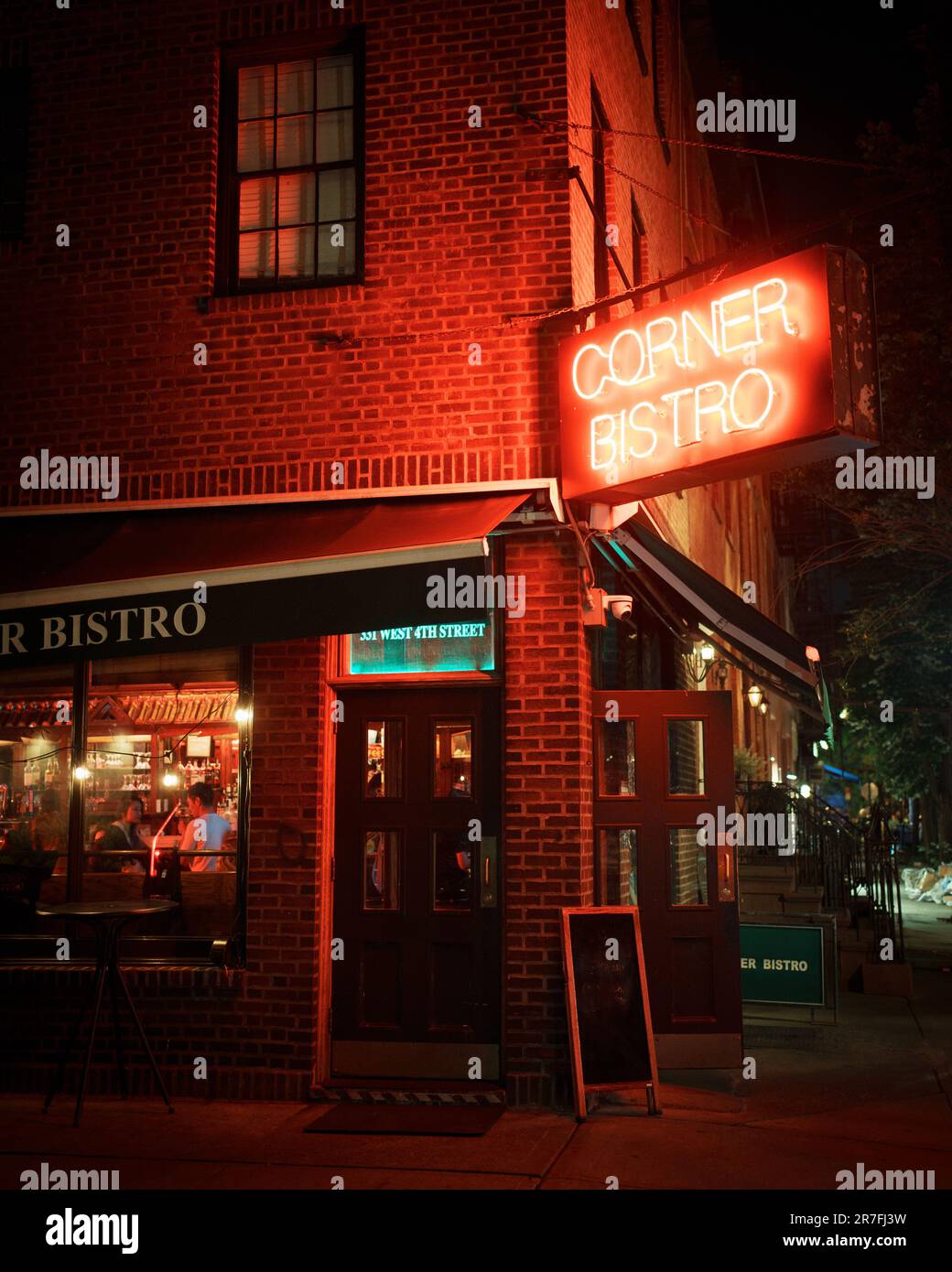 Corner Bistro vintage neon sign at night, Manhattan, New York Stock ...