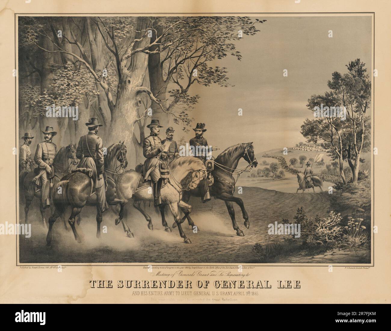 Surrender of General Lee 1866 Stock Photo - Alamy