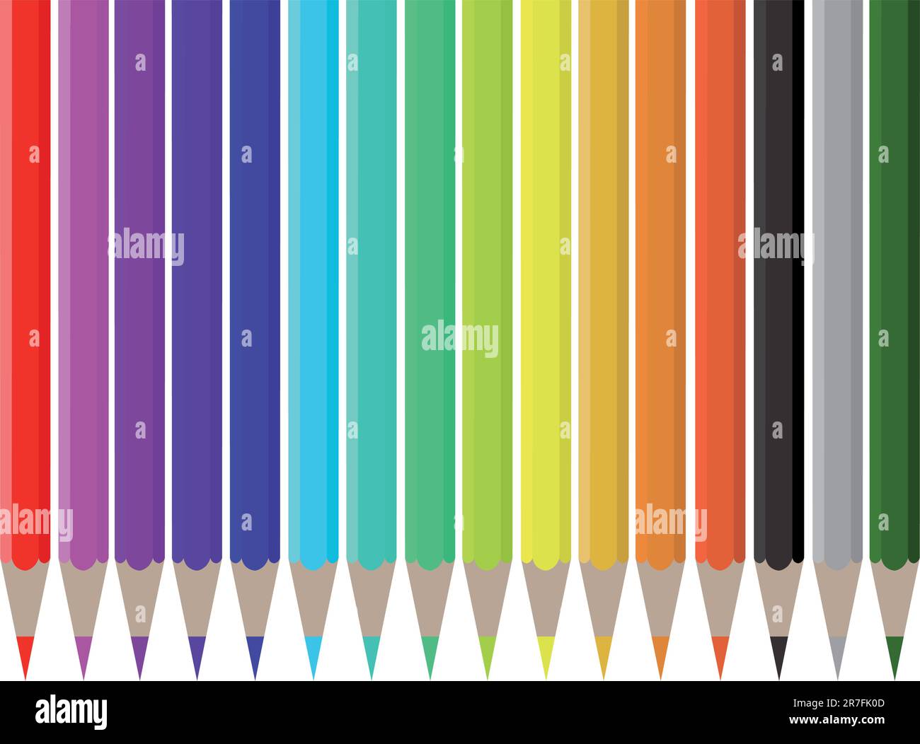One set of colored pencils Stock Vector Image & Art - Alamy