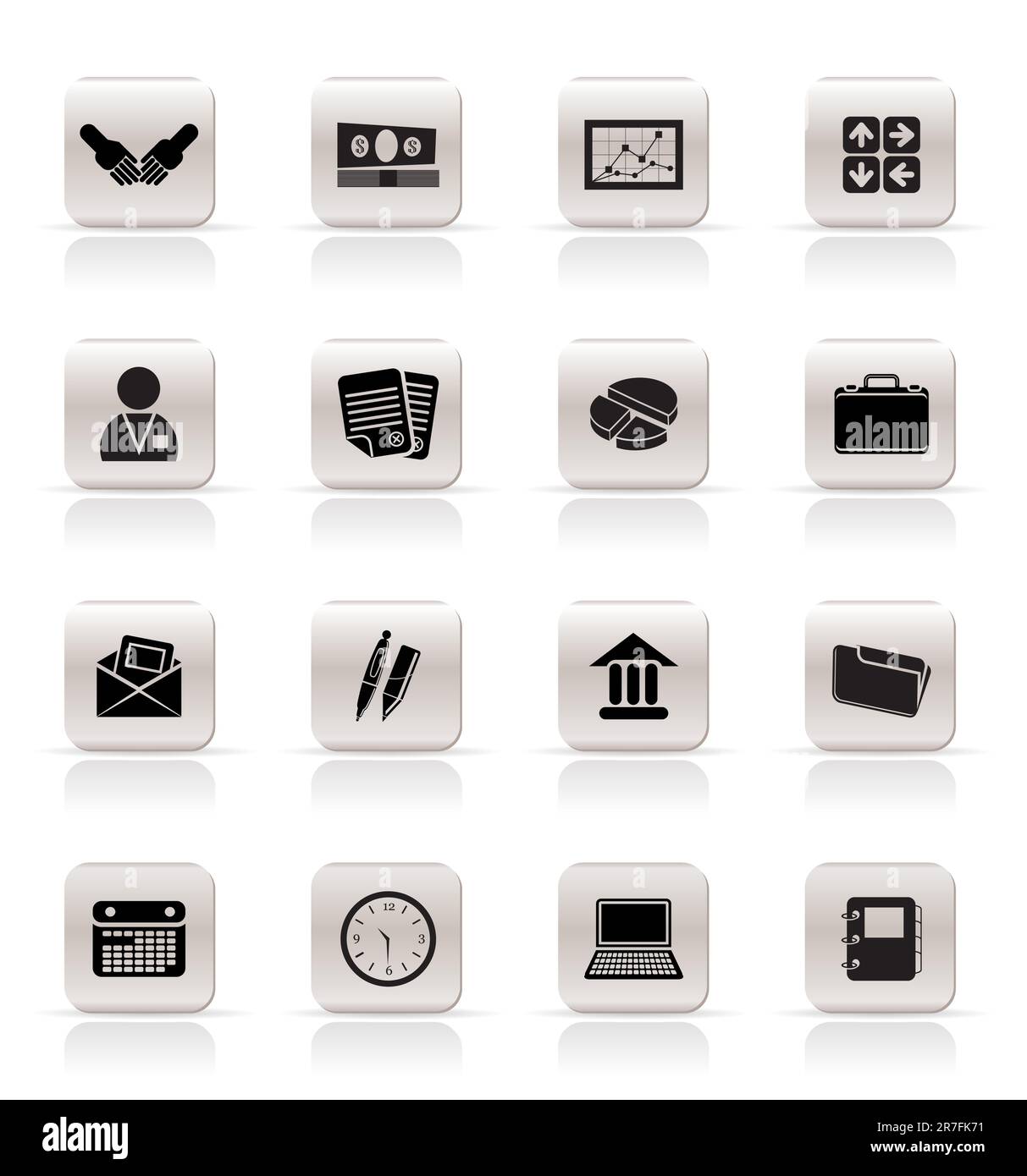 Simple Business and office icons - Vector Icon Set Stock Vector Image ...