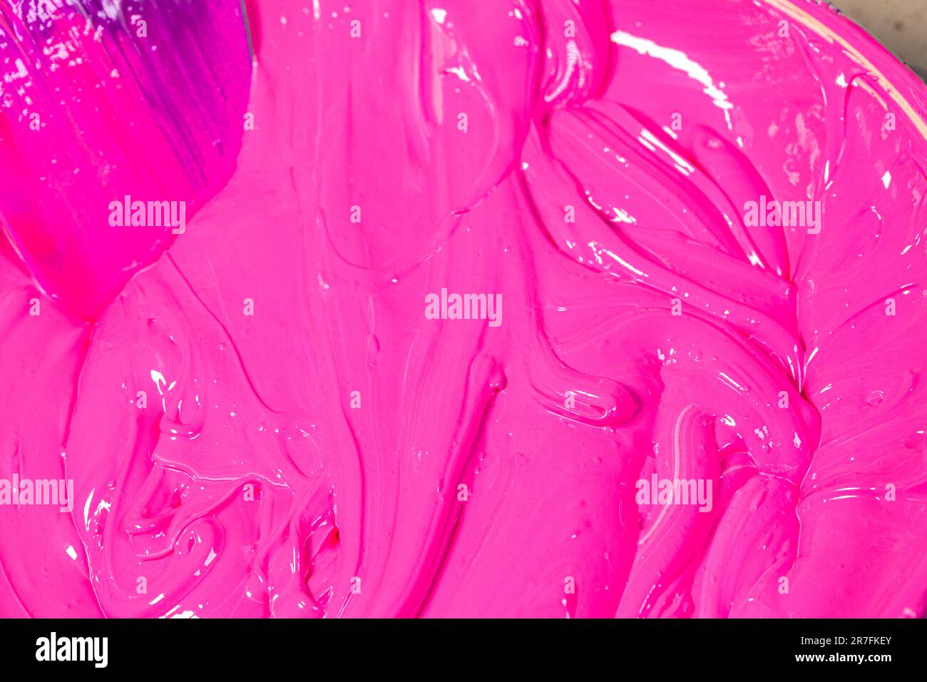 .mixing a new pink color I'm using red, purple, .orange and a bit of ...