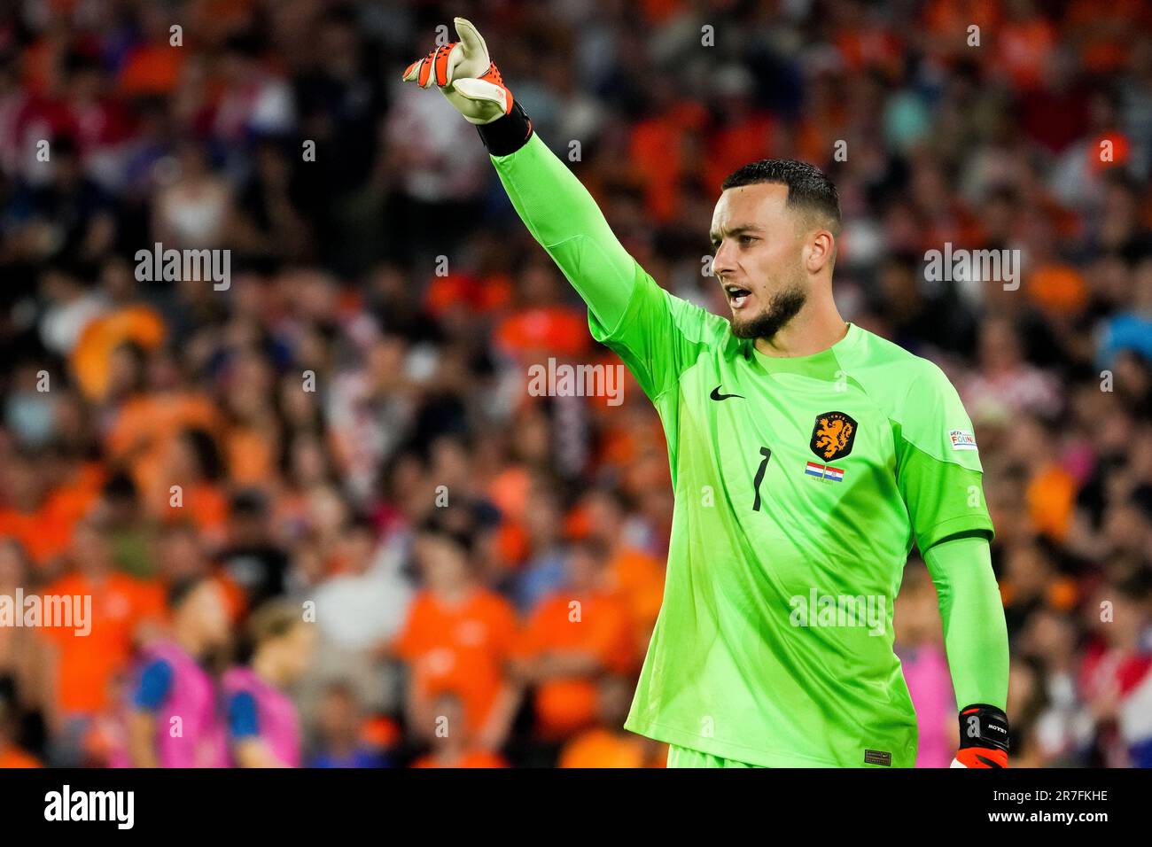 Rotterdam, Netherlands. 14th June, 2023. Rotterdam - goalkeeper Justin ...