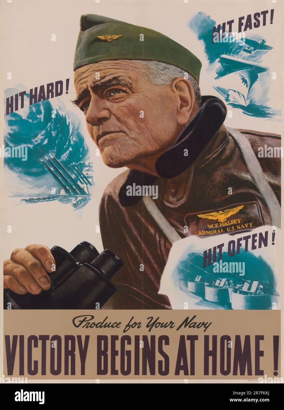 Admiral William Frederick Halsey, Jr. c. 1940 Stock Photo - Alamy