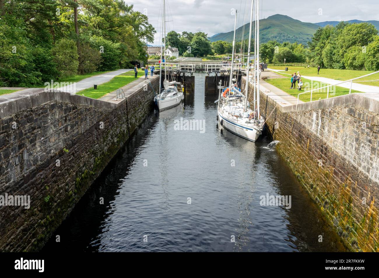 Neptunes Staircase A Staircase Locks On The Caledonian Canal Near Fort William Scotland Uk
