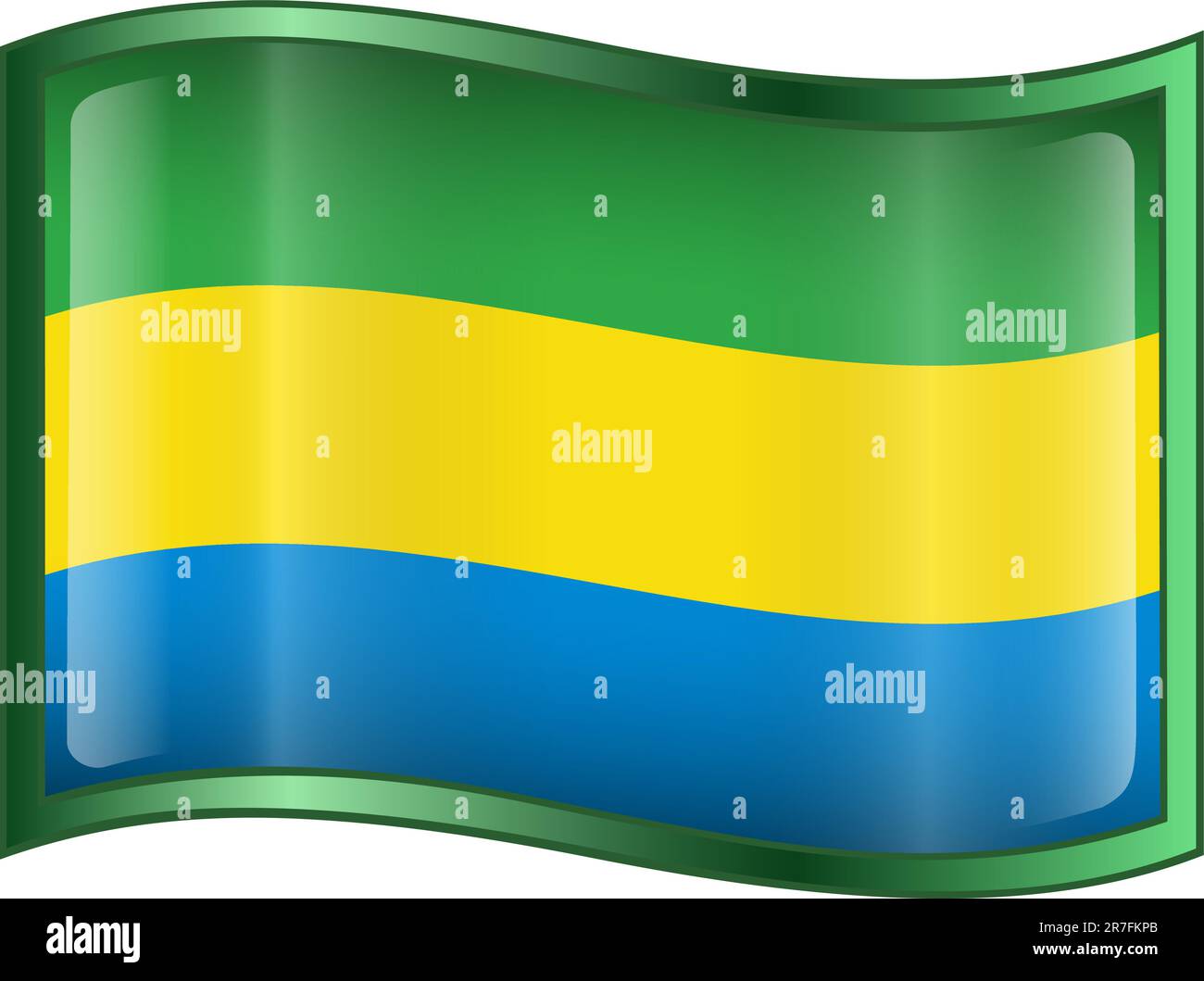 Gabon flag gabonese banner Stock Vector Images - Alamy