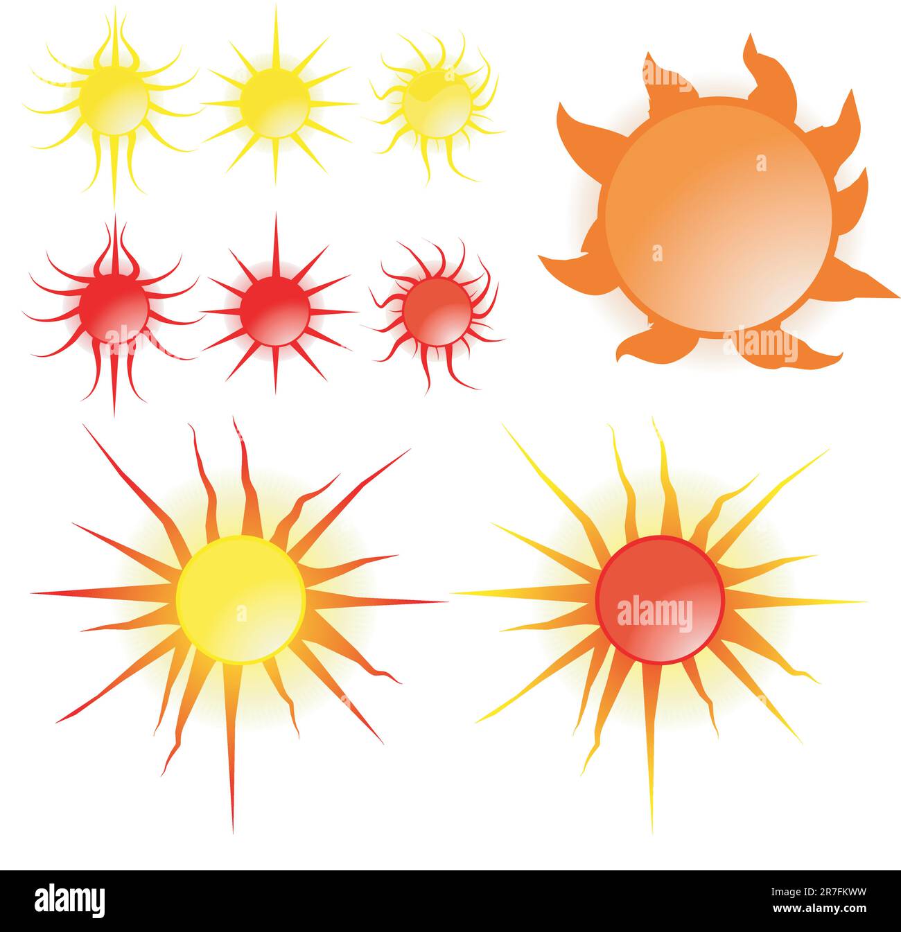 set of sun vector Stock Vector Image & Art - Alamy