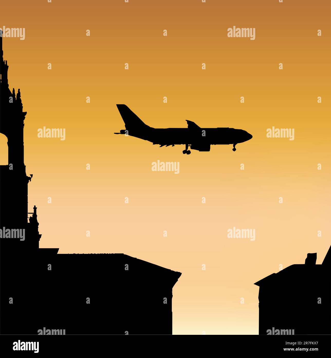 Lifting air plane Stock Vector Images - Alamy