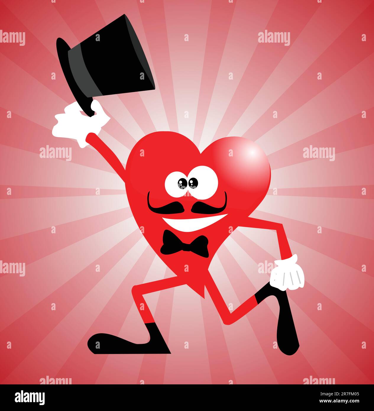 Heart Man with stovepipe hat Stock Vector Image & Art - Alamy