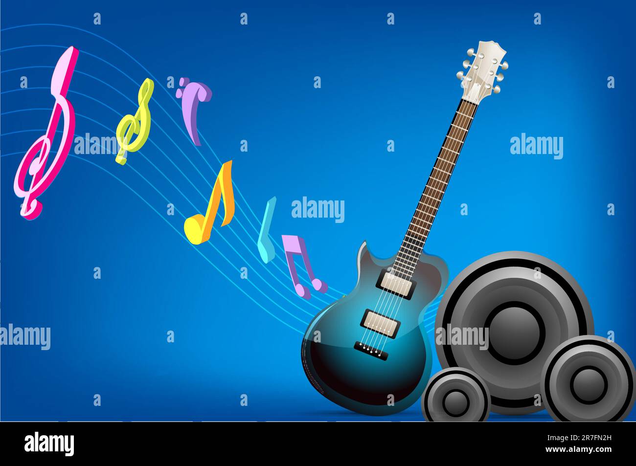 illustration of music card on abstract background Stock Vector Image ...