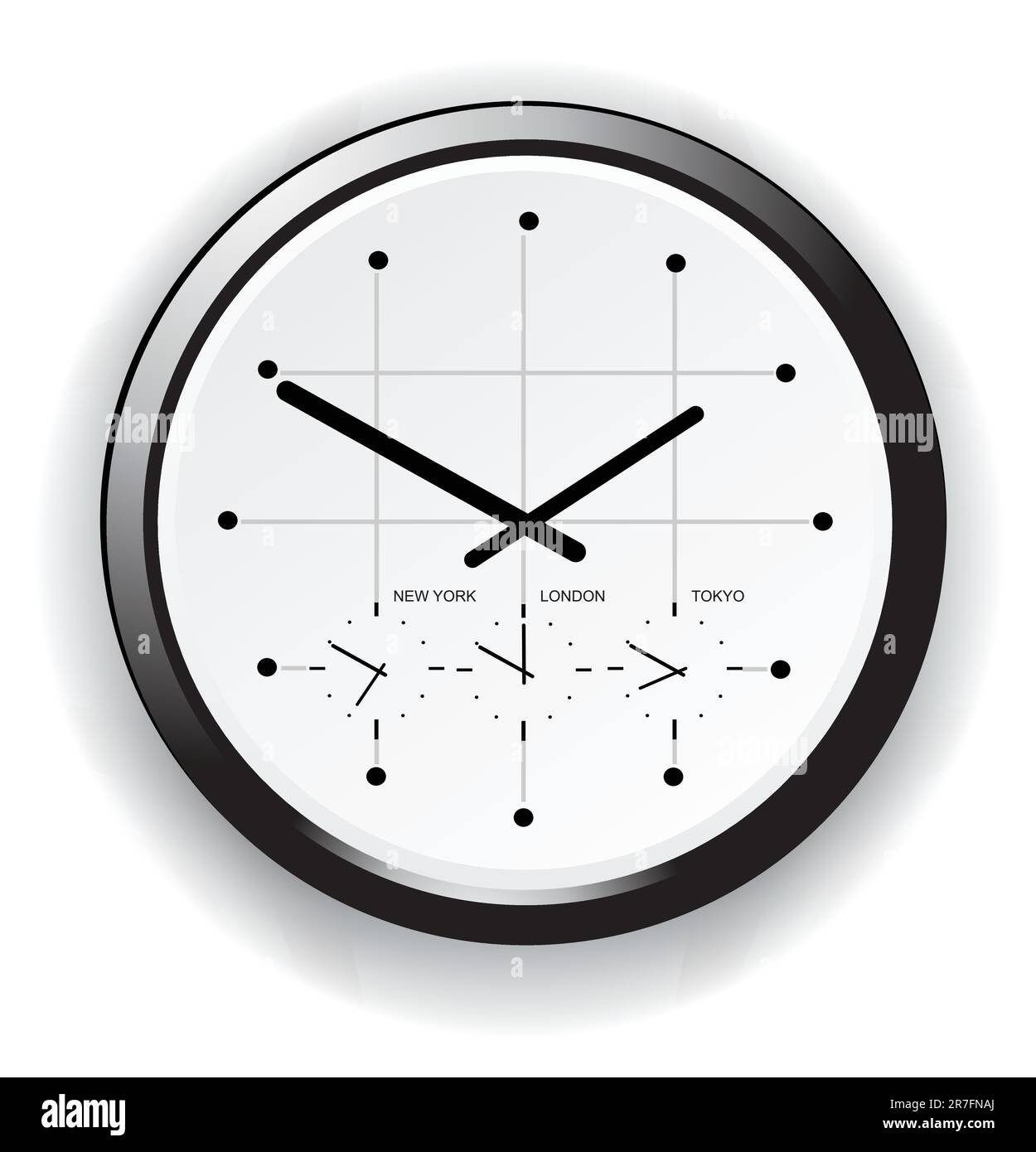 Dial with world map Cut Out Stock Images & Pictures - Alamy