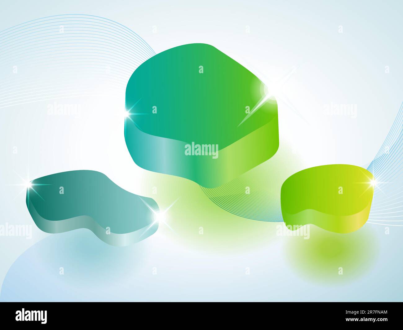 Vector green abstract shapes with space for your text Stock Vector ...
