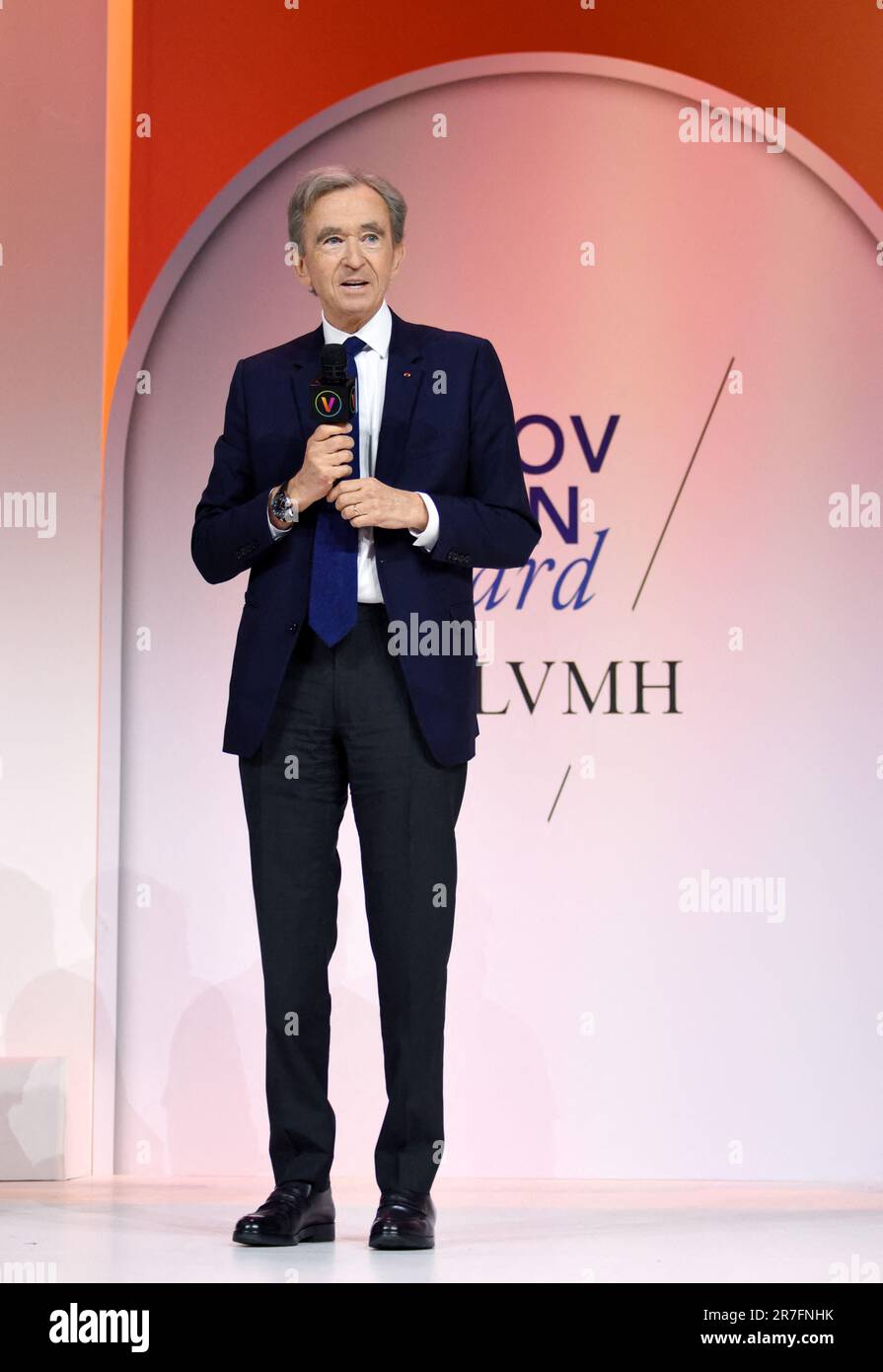 Paris, France. 15th June, 2023. LVMH Chairman Bernard Arnault visit the ...