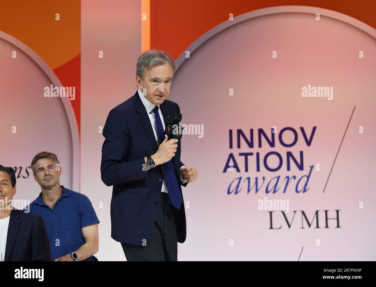 Paris, France. 15th June, 2023. LVMH Chairman Bernard Arnault visit the ...