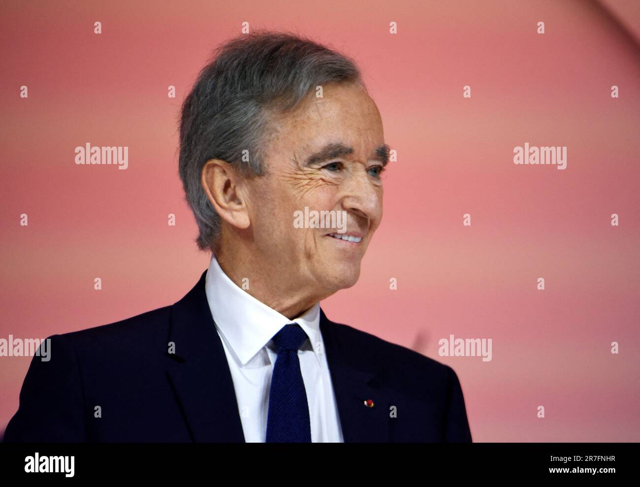 Paris, France. 15th June, 2023. LVMH Chairman Bernard Arnault visit the ...