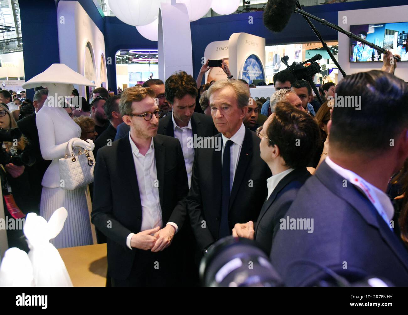 Paris, France. 15th June, 2023. LVMH Chairman Bernard Arnault visit the ...