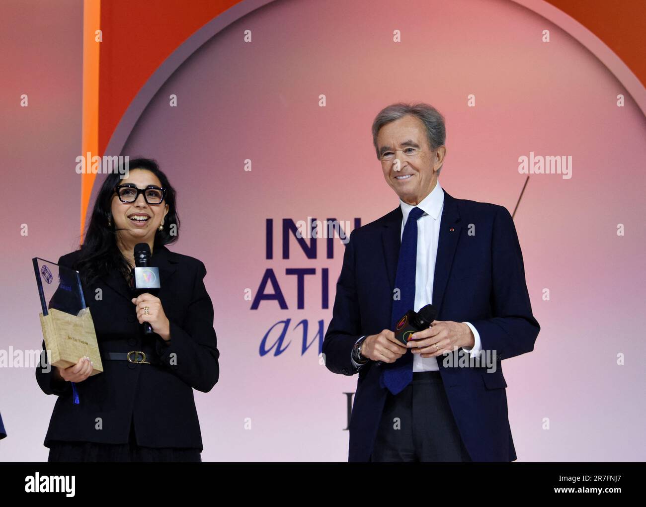 Paris, France. 15th June, 2023. LVMH Chairman Bernard Arnault visit the ...