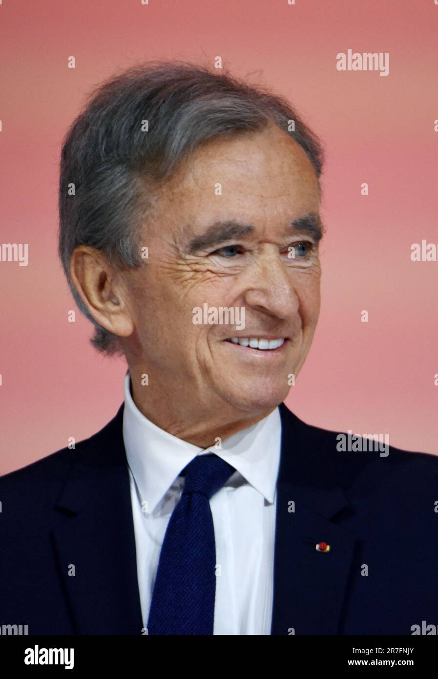 Paris, France. 15th June, 2023. LVMH Chairman Bernard Arnault visit the ...