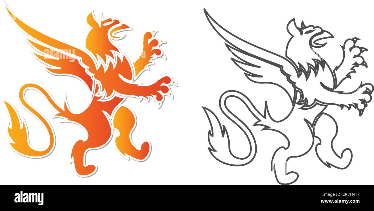 Illustrated dragon symbol Stock Vector Image & Art - Alamy