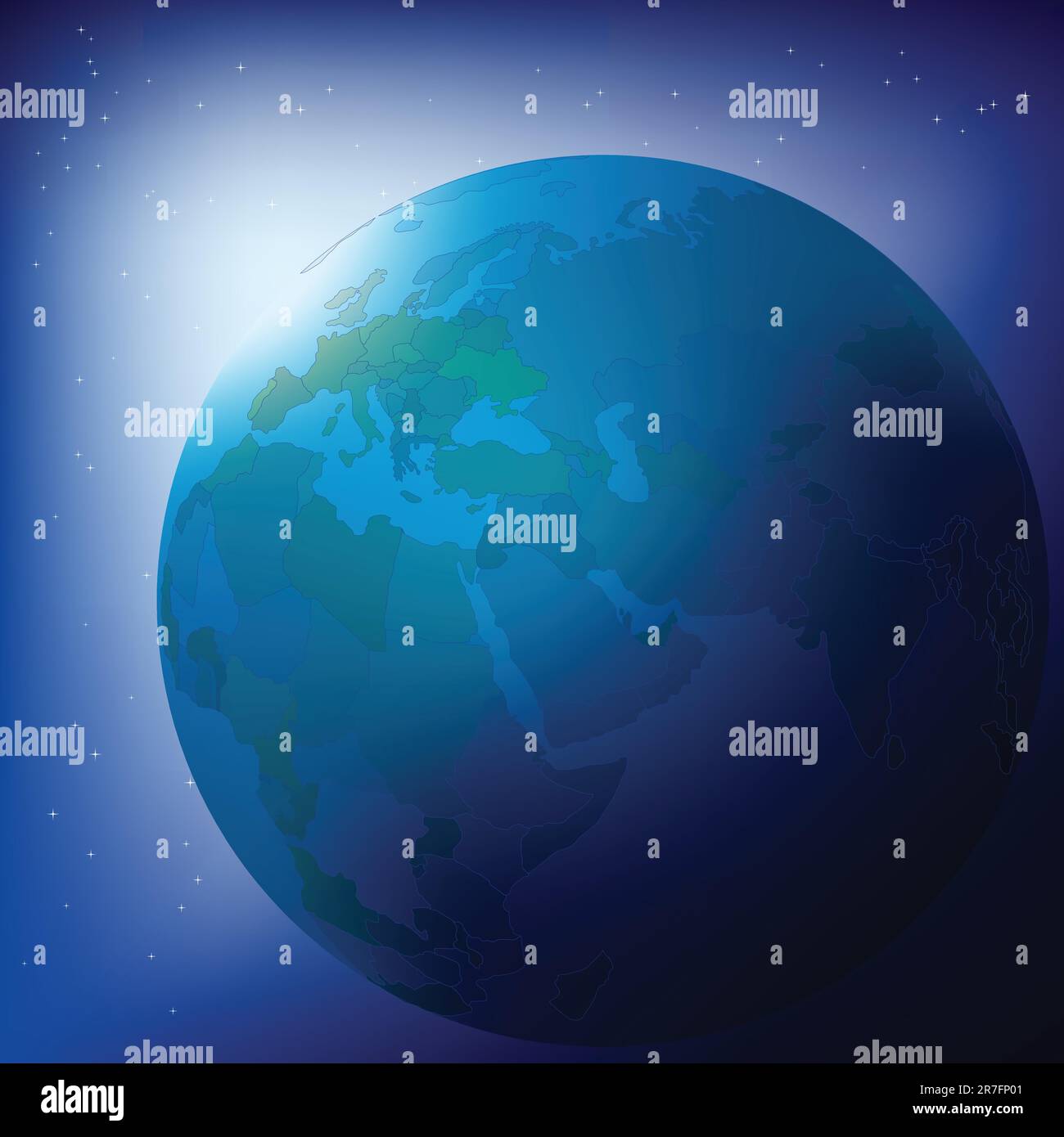 Abstract business background with globe in space Stock Vector Image ...