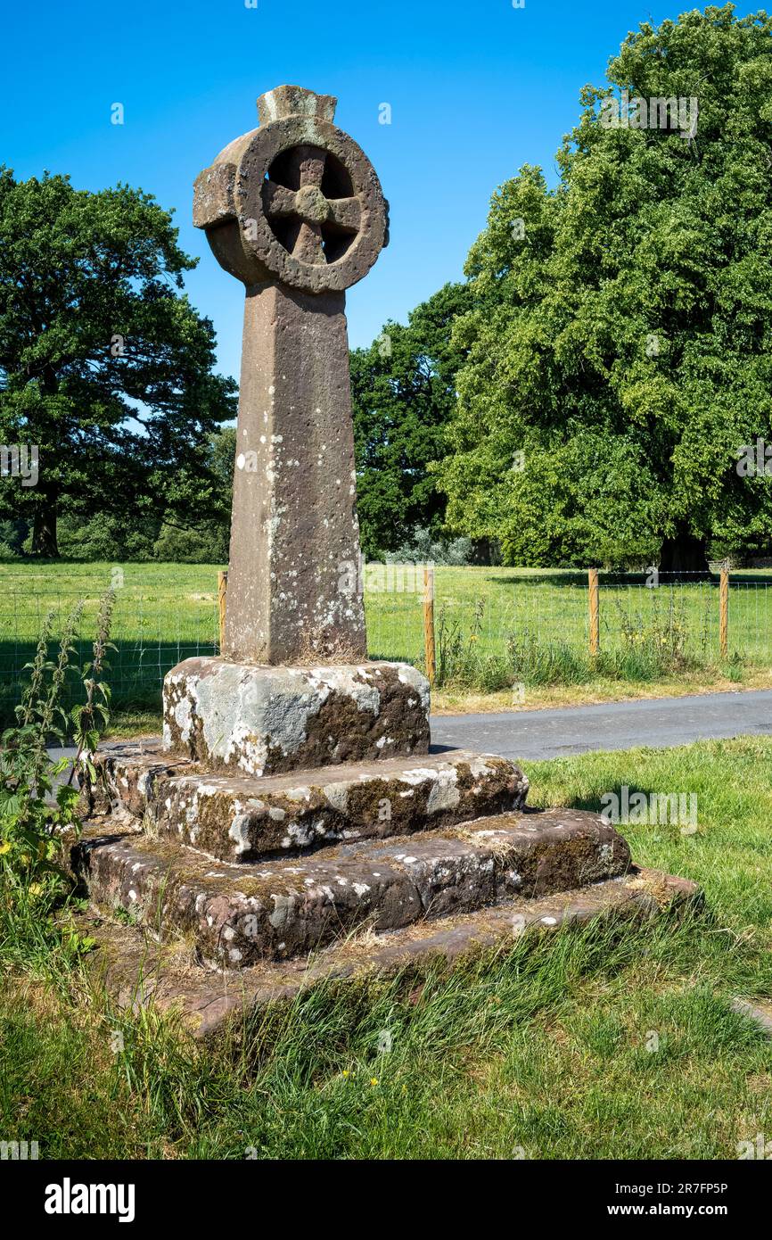 The supporting medieval plinth of a 16th century plague stone, Edenhall ...