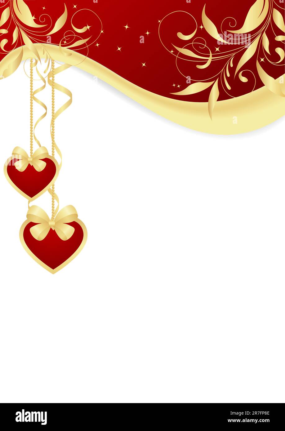 Elegant floral-pattern red background. Vector illustration Stock Vector ...